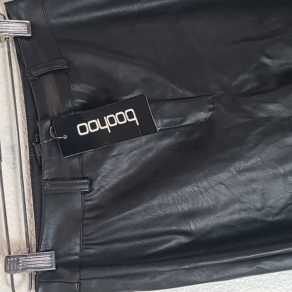 Boohoo | Pants & Jumpsuits | Nwt Boohoo Black Faux Leather Pants Size 2 ...